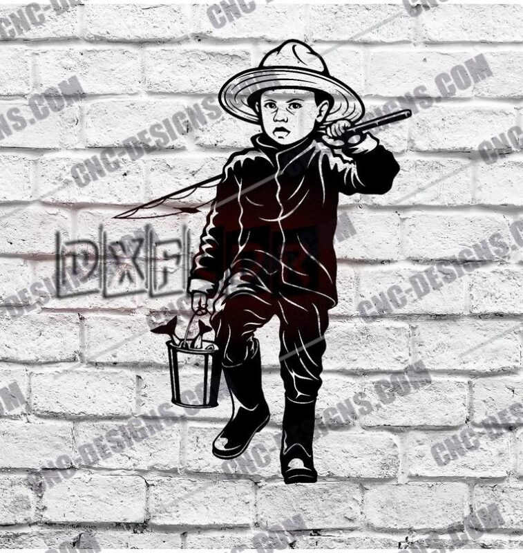 Download Boy Fishing DXF Files