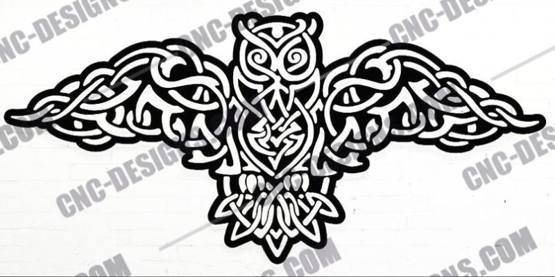 Celtic Owl Panel DXF - Download Now