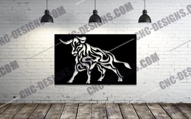 Bull Panel DXF Files - CNC Ready